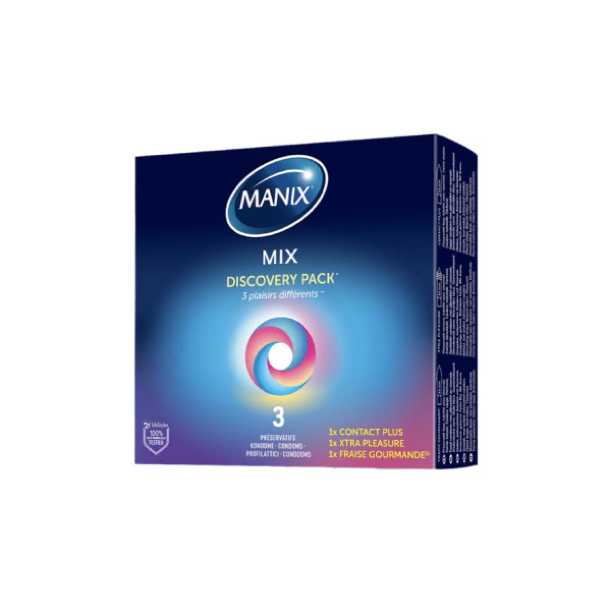 MANIX Mix discovery pack 3 préservatifs - Parapharmacie - Pharmarket