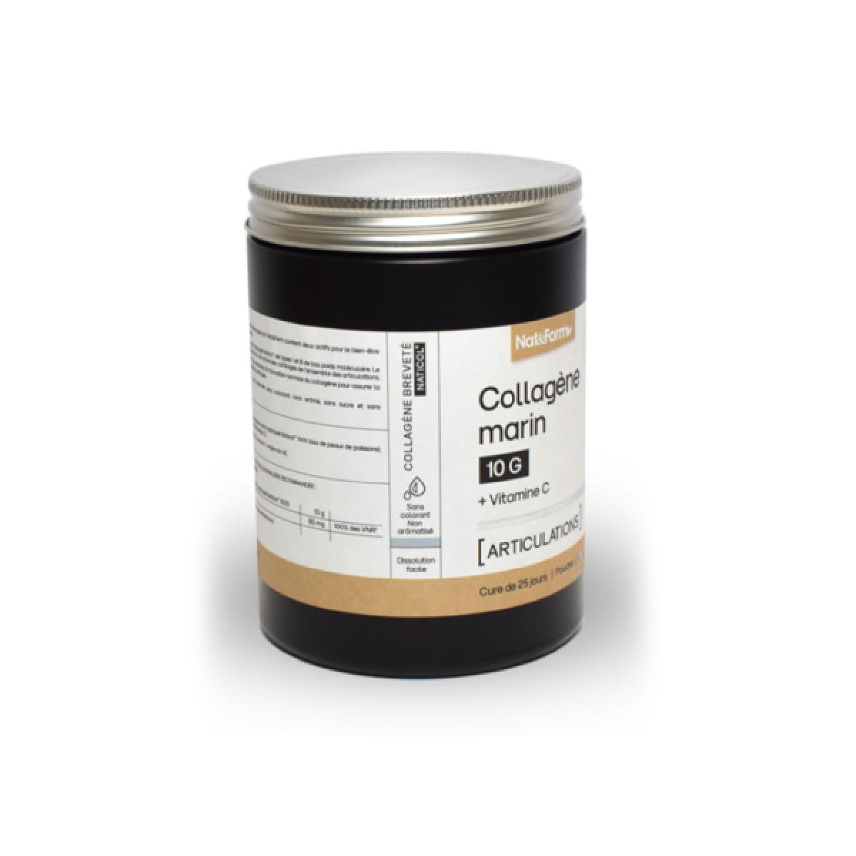 NAT & FORM Collagène marin articulations poudre 252g - Parapharmacie ...