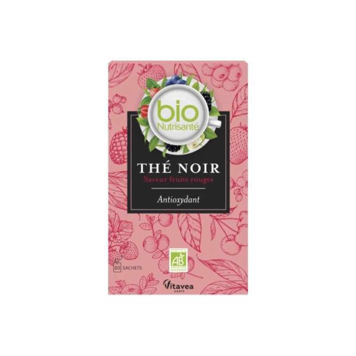 NUTRISANTÉ Bio thé noir saveur fruits rouges 20 sachets - Parapharmacie ...