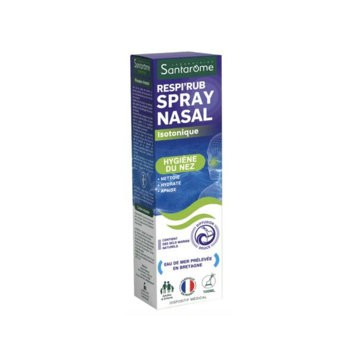 SANTAROME Respi'Rub spray nasal isotonique 100ml - Parapharmacie ...