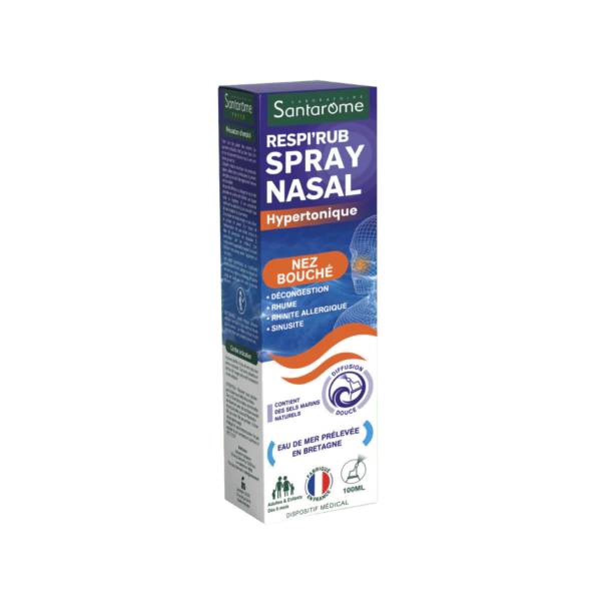 SANTAROME Respi'Rub spray nasal hypertonique nez bouché 100ml ...