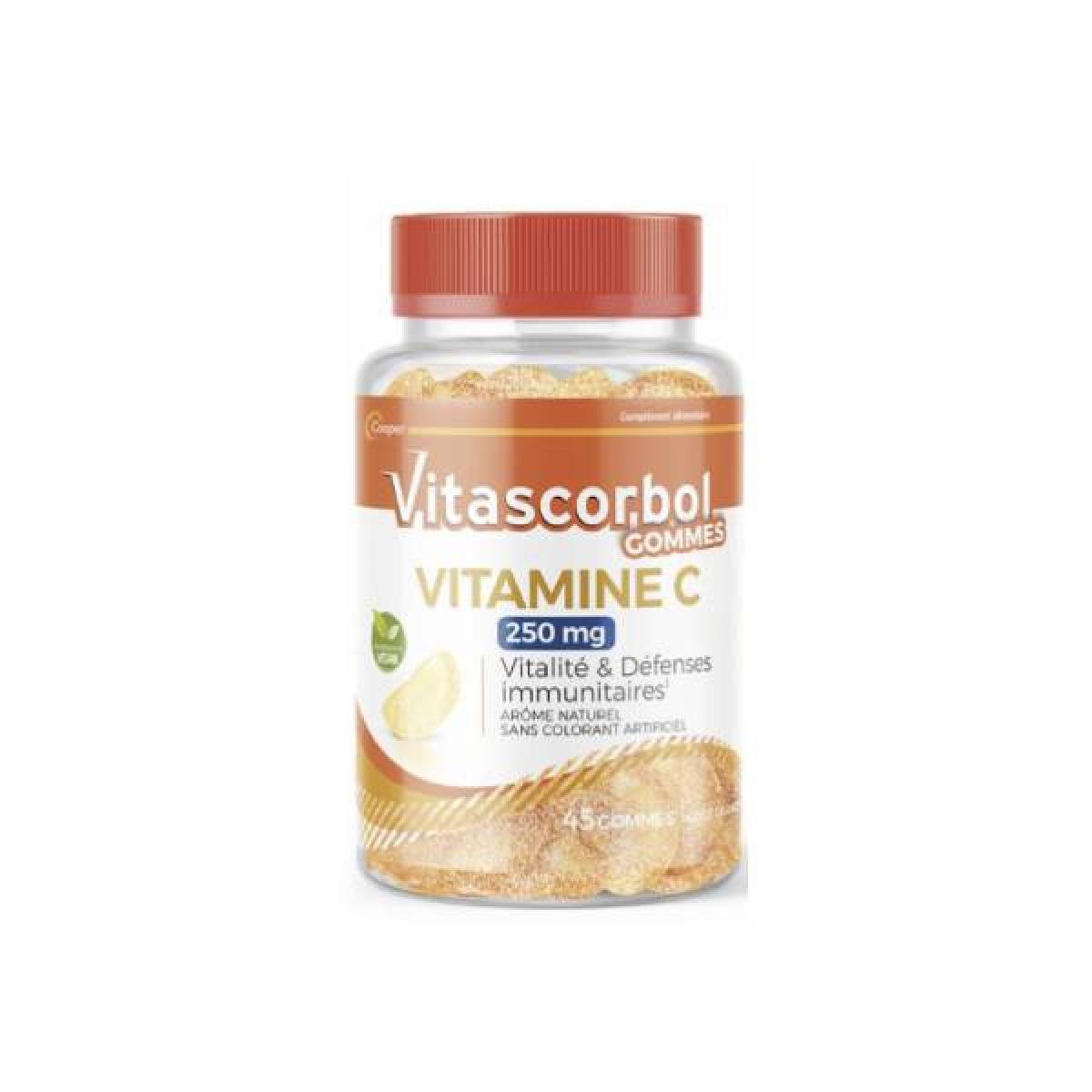 COOPER Vitascorbol vitamine C 250mg 45 gommes - Parapharmacie - Pharmarket