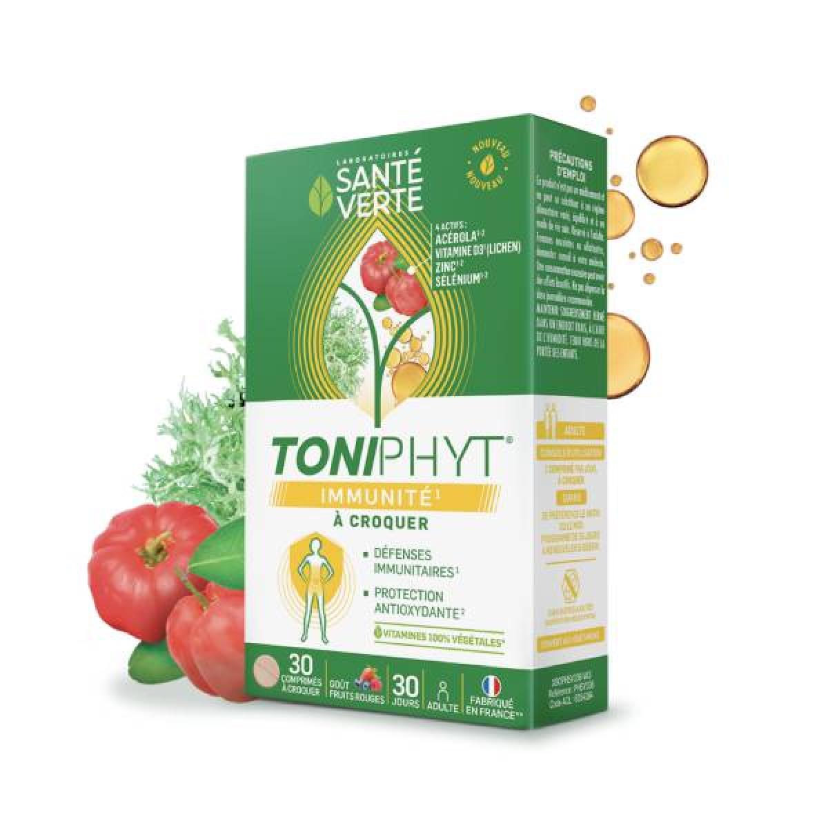 SANTE VERTE Toniphyt immunité 30 comprimés à croquer - Parapharmacie - Pharmarket