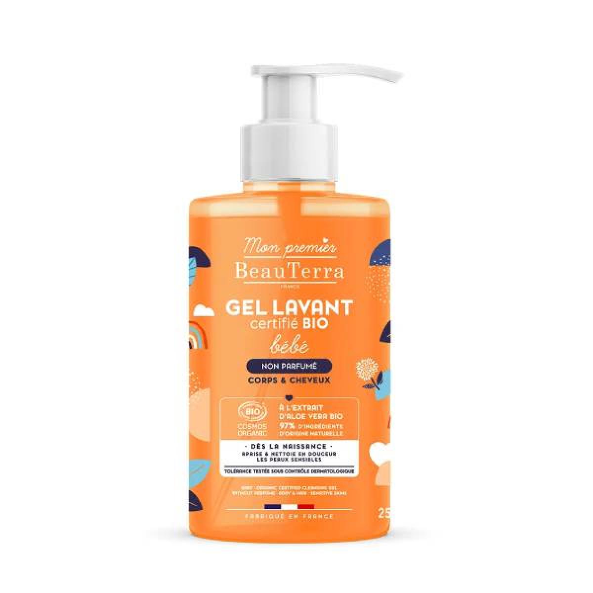 BEAUTERRA Gel lavant bio bébé non parfumé 250ml - Parapharmacie ...