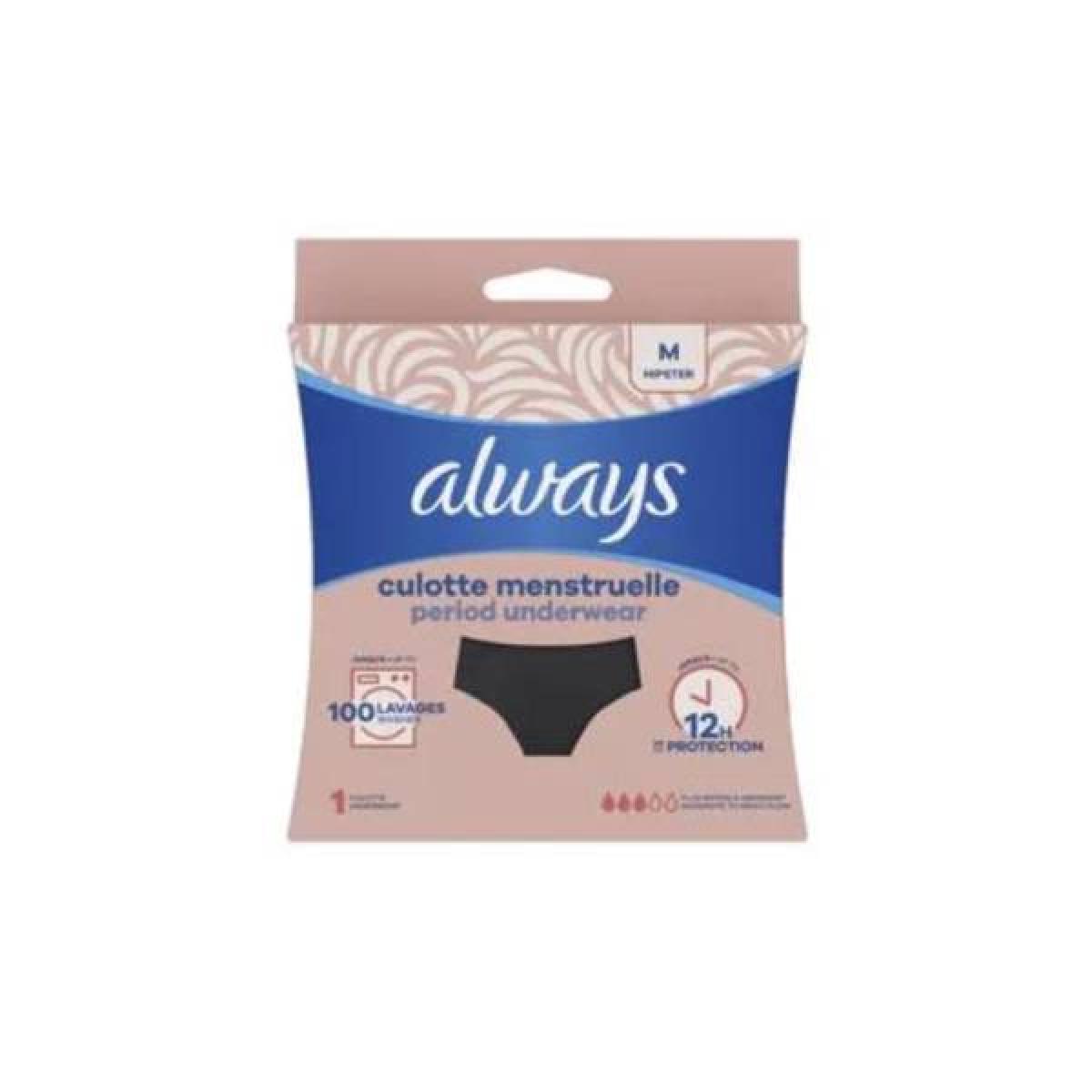 ALWAYS Culotte menstruelle hipster noir taille M - Parapharmacie ...