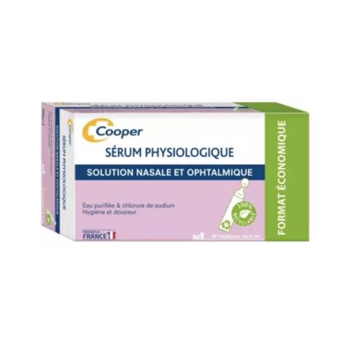 COOPER Sérum physiologique 40 unidoses 5ml - Parapharmacie - Pharmarket