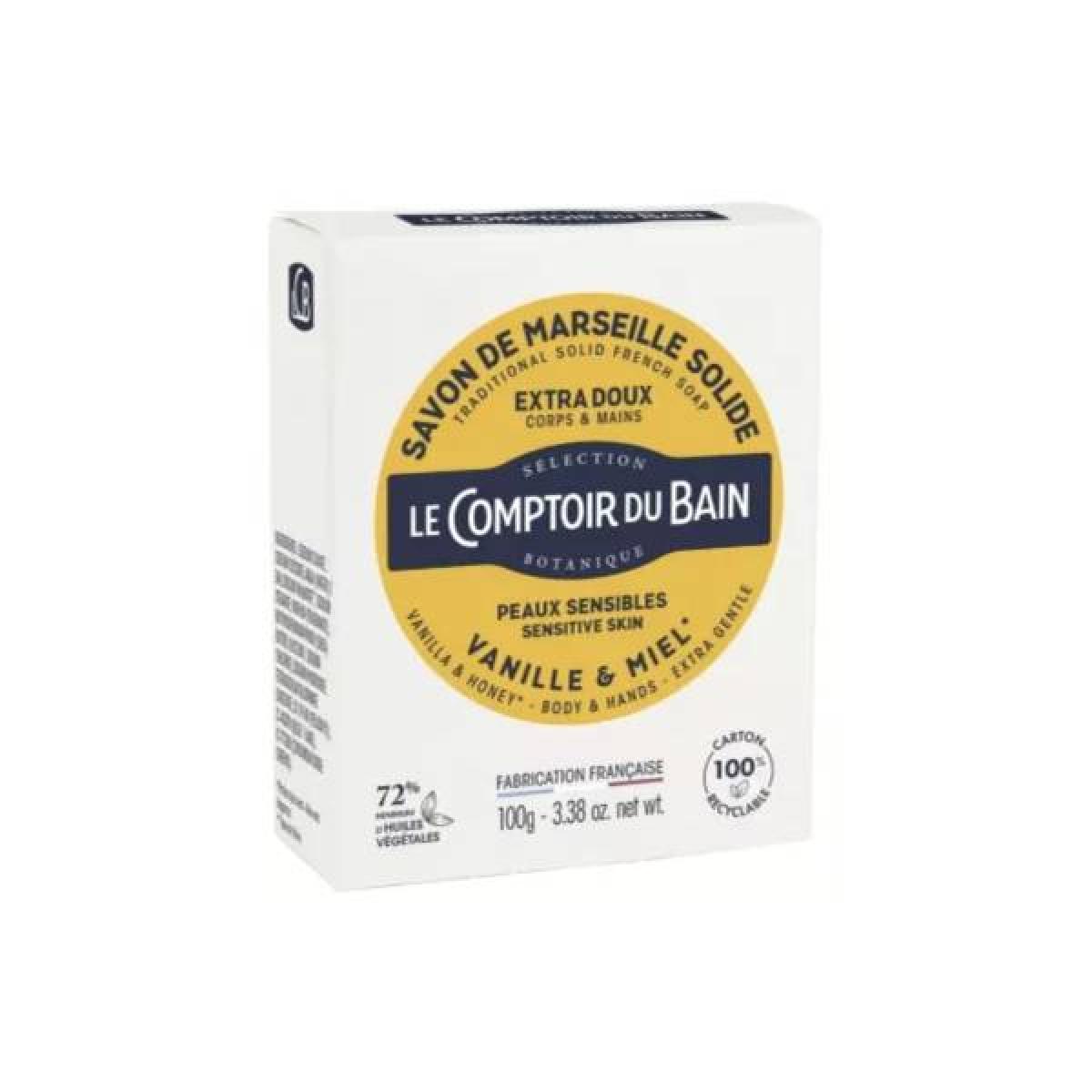 LE COMPTOIR DU BAIN Savon de Marseille solide extra doux vanille et ...