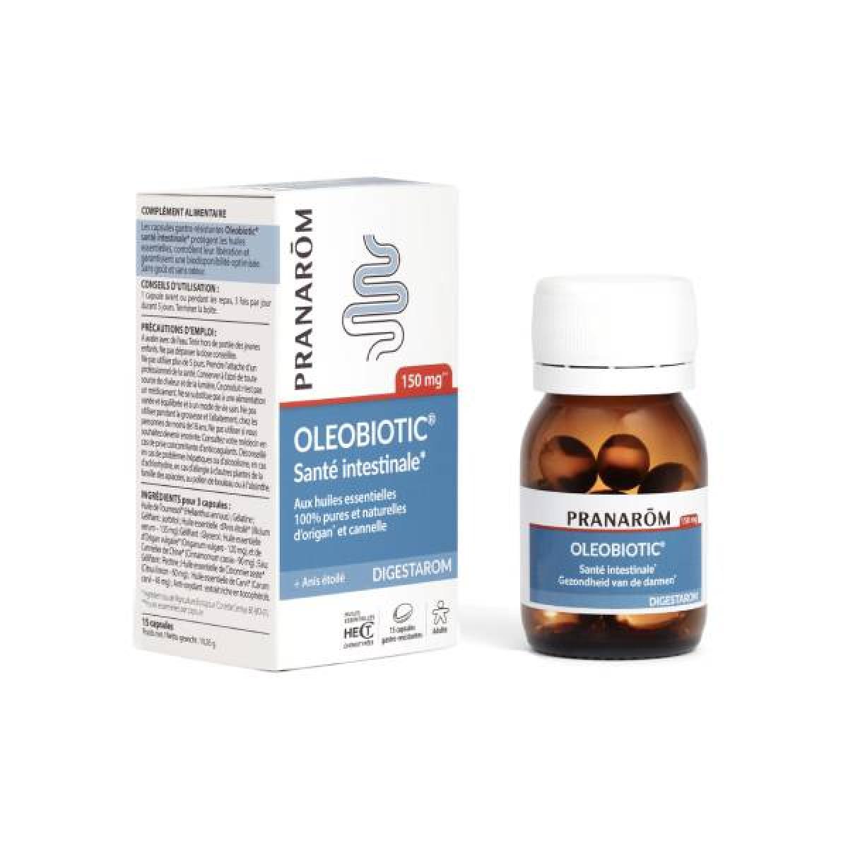 PRANAROM Digestarom oleobiotic santé intestinale 15 capsules ...