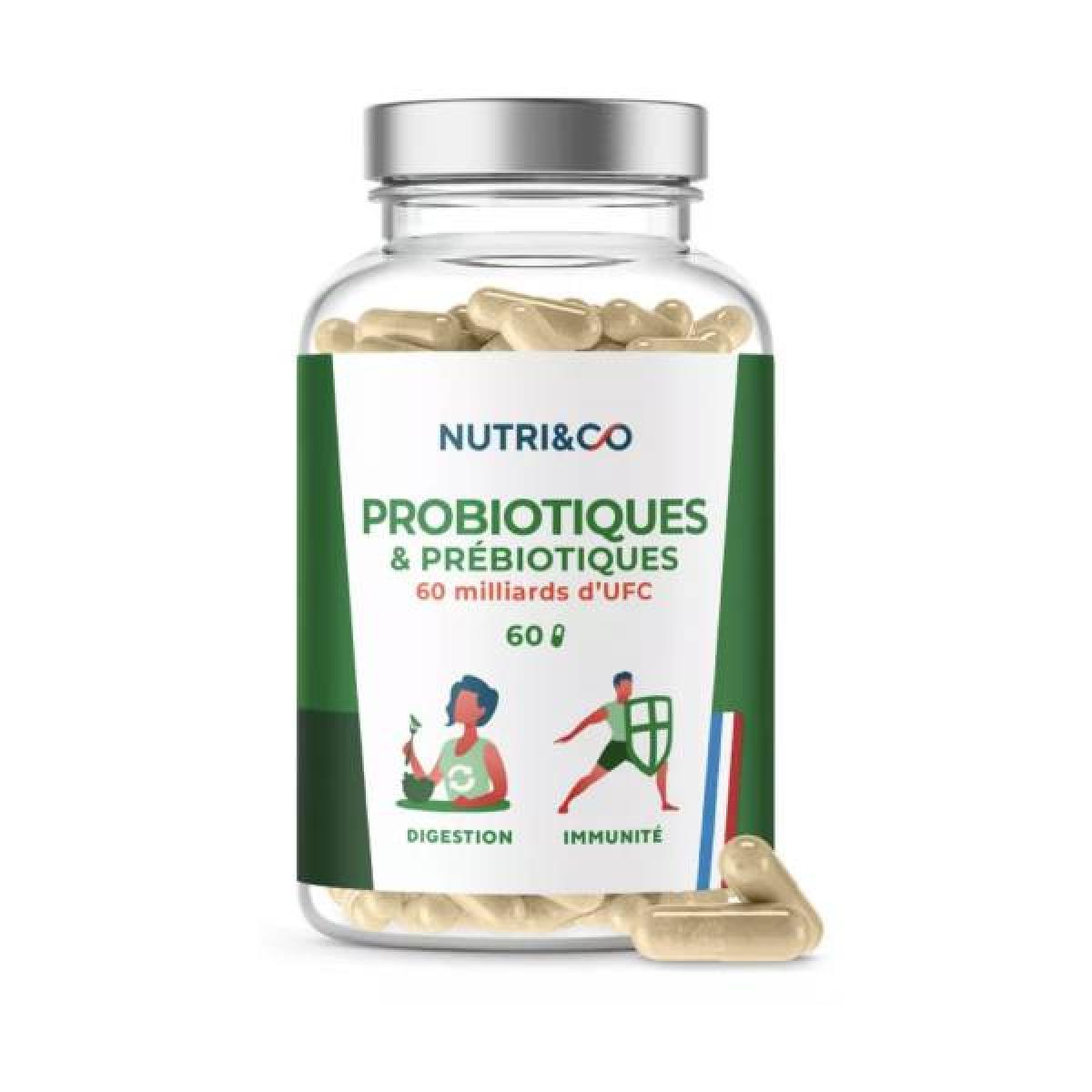 NUTRI & CO Probiotiques et prébiotiques 60 gélules - Parapharmacie ...