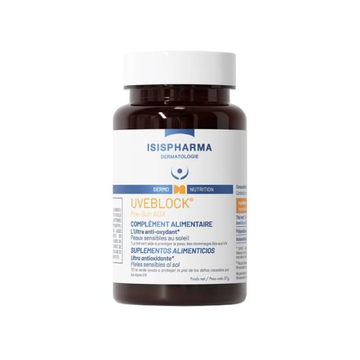 ISISPHARMA UVblock pre sun 60 gélules - Parapharmacie - Pharmarket