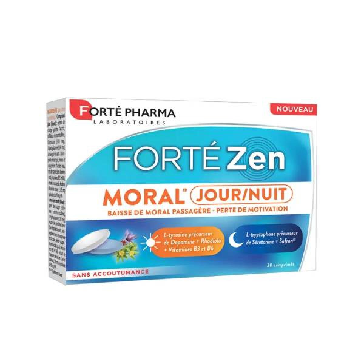 FORTÉ PHARMA Forté zen moral jour nuit 30 comprimés - Parapharmacie ...