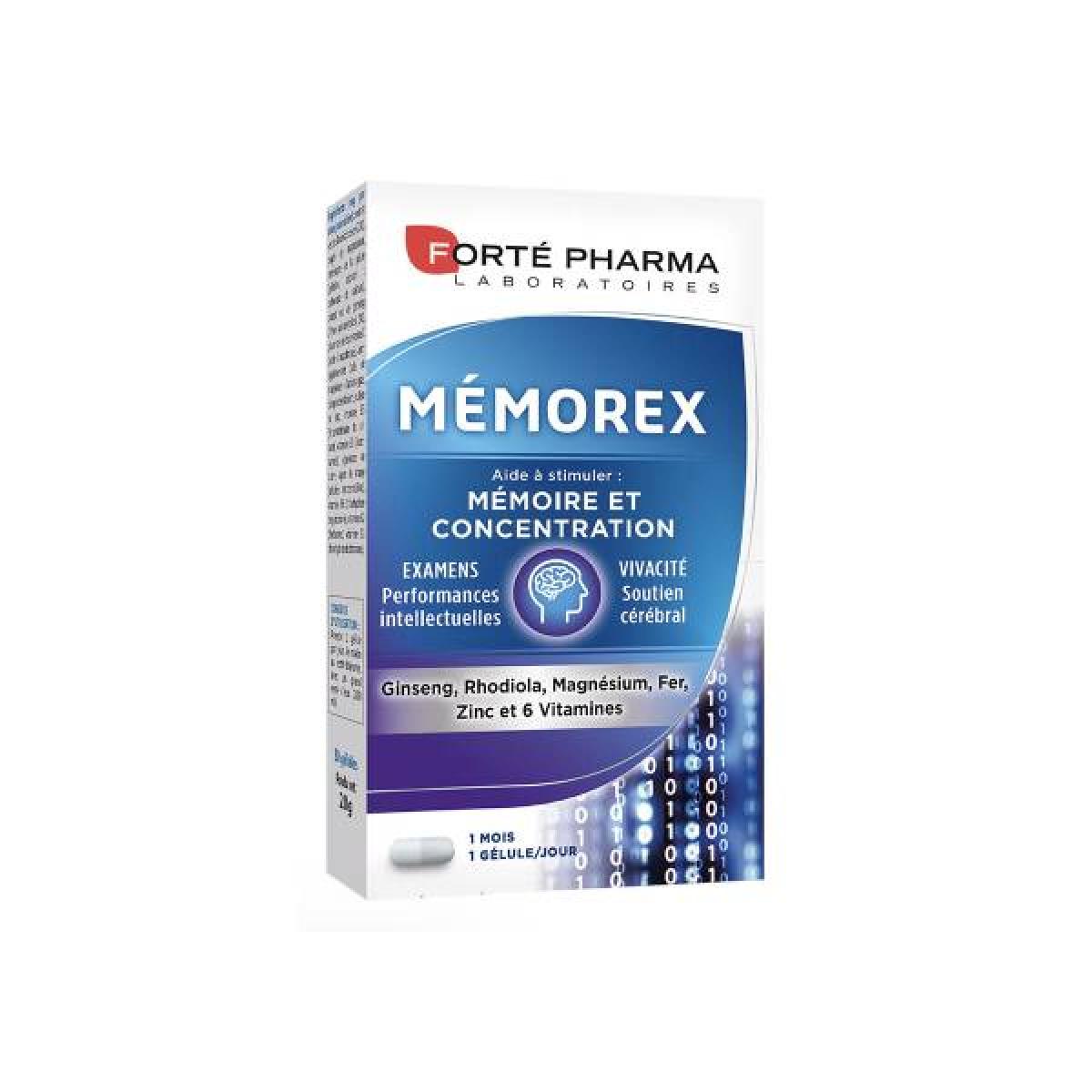 FORTÉ PHARMA Memorex 30 gélules - Parapharmacie - Pharmarket
