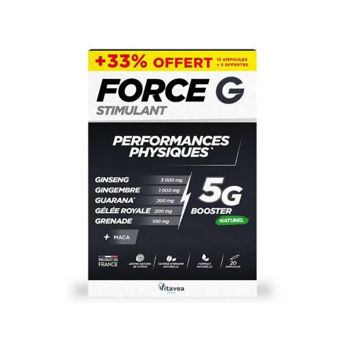 NUTRISANTÉ Vitavea force G stimulant performances physiques 15 ampoules ...