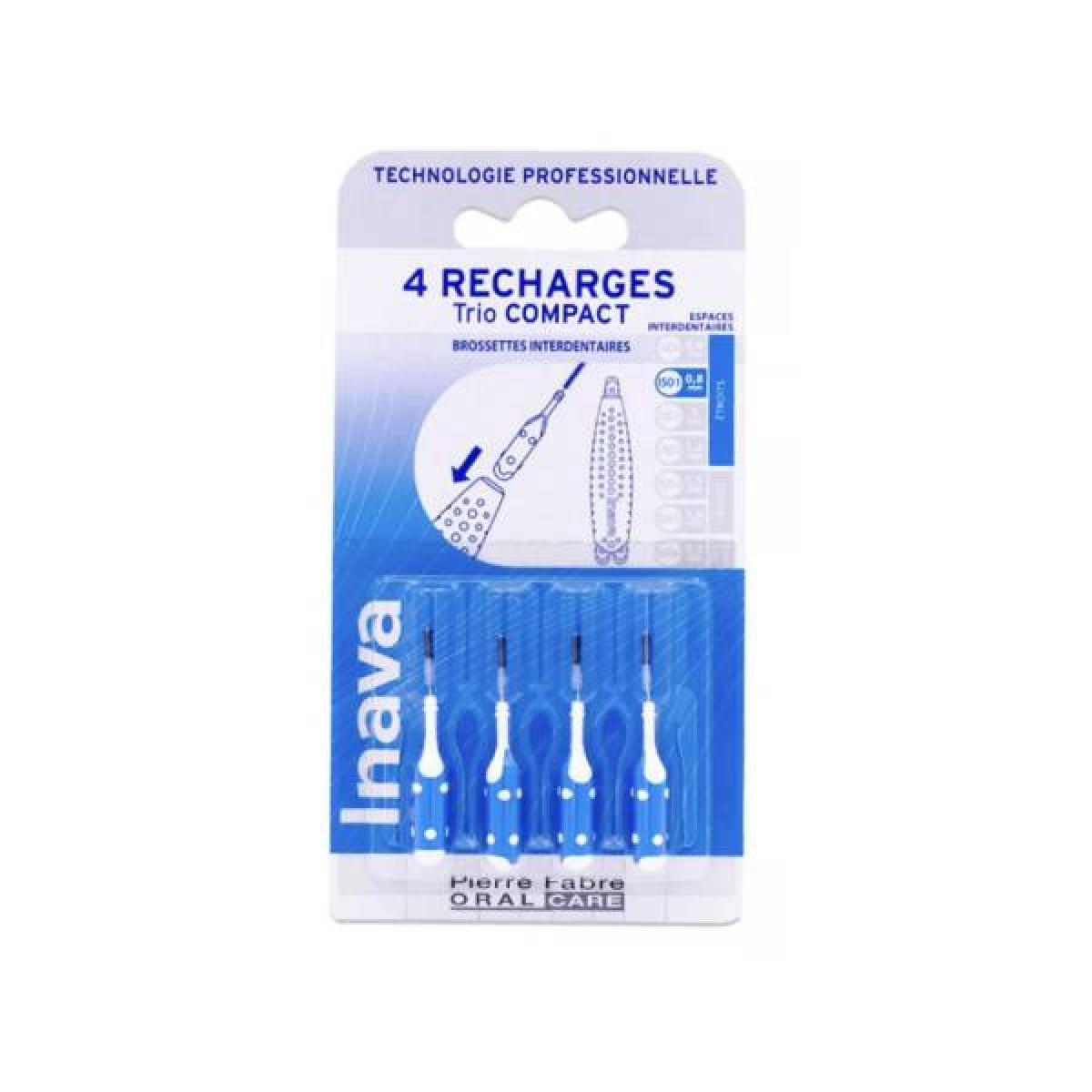 PIERRE FABRE Inava brossettes interdentaires 4 recharges 0,8mm ...