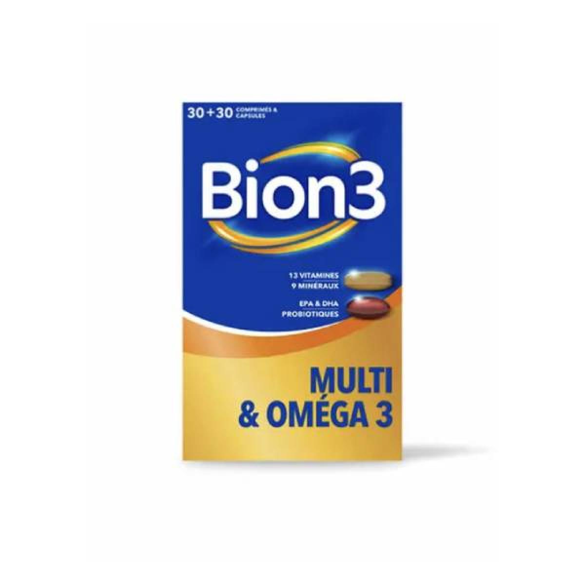 BION 3 Multi & oméga 3 30 comprimés + 30 capsules - Parapharmacie - Pharmarket