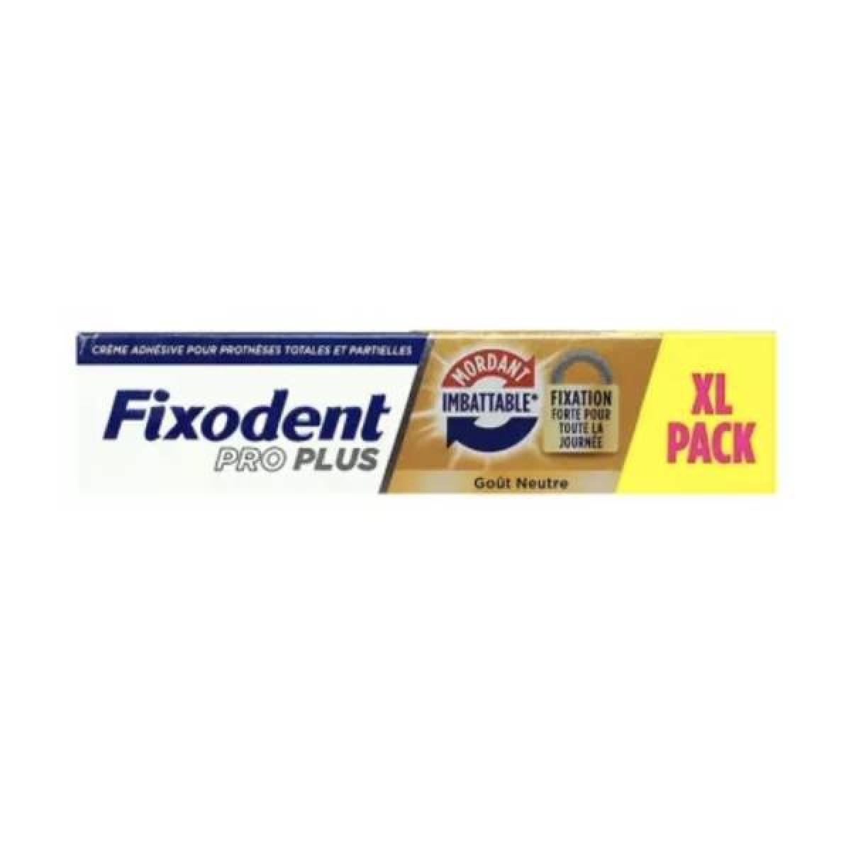FIXODENT Pro plus crème adhésive fixation forte goût neutre 57g ...