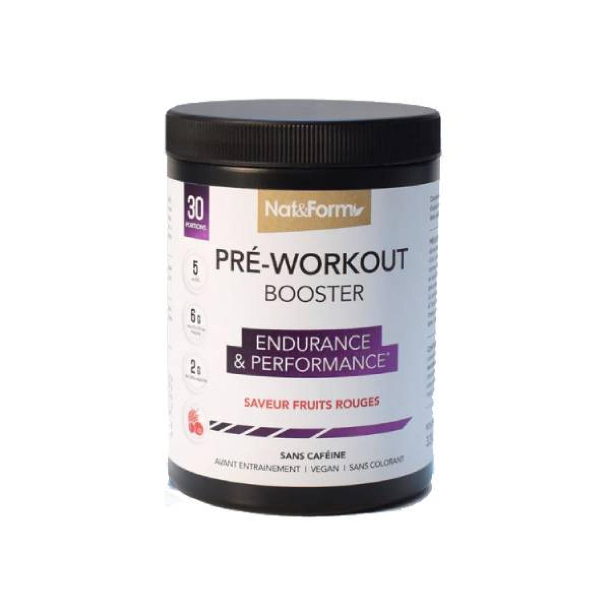 NAT & FORM Pré-workout booster fruits rouges 324,7g - Parapharmacie ...