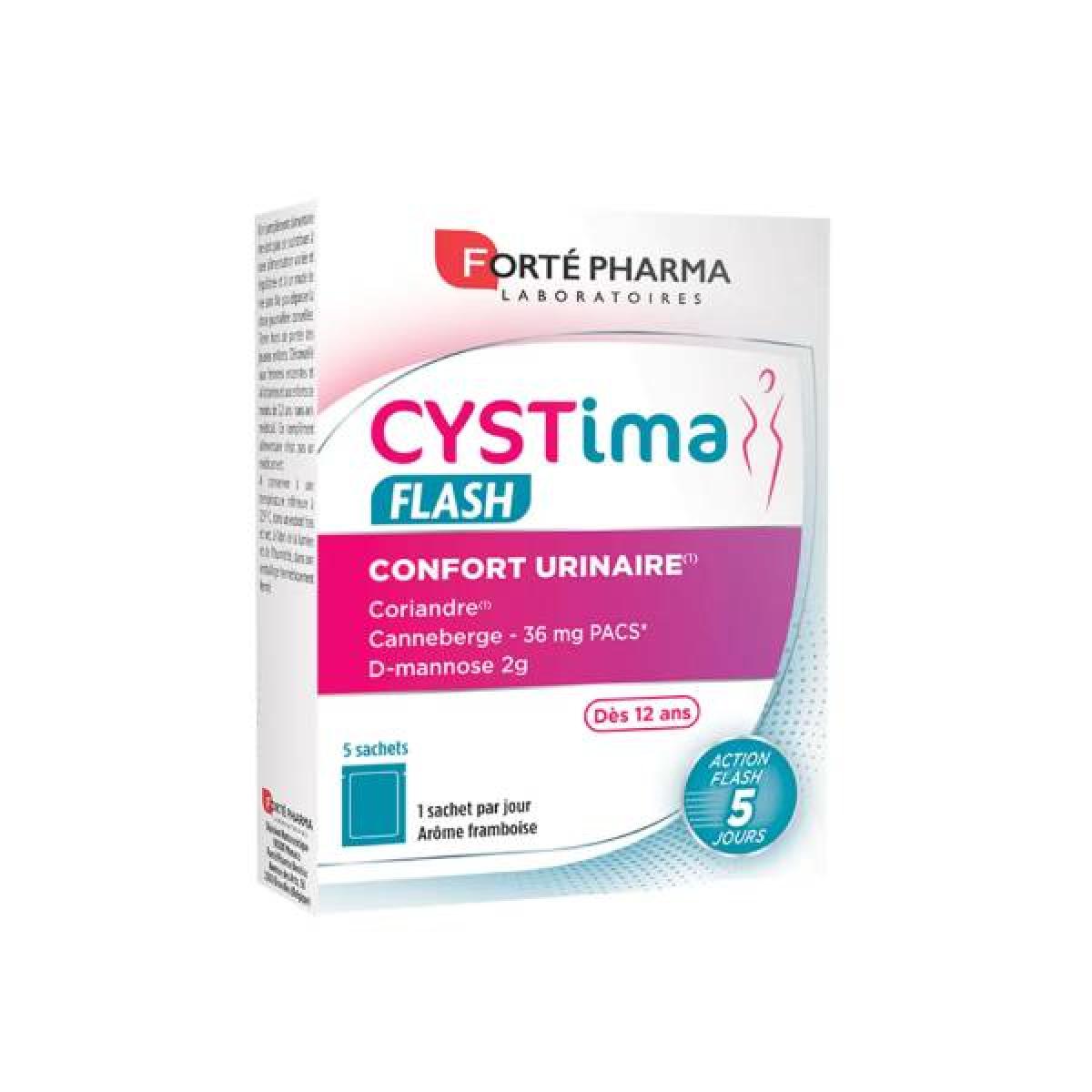 FORTÉ PHARMA Cystima flash confort urinaire 5 sachets - Parapharmacie ...