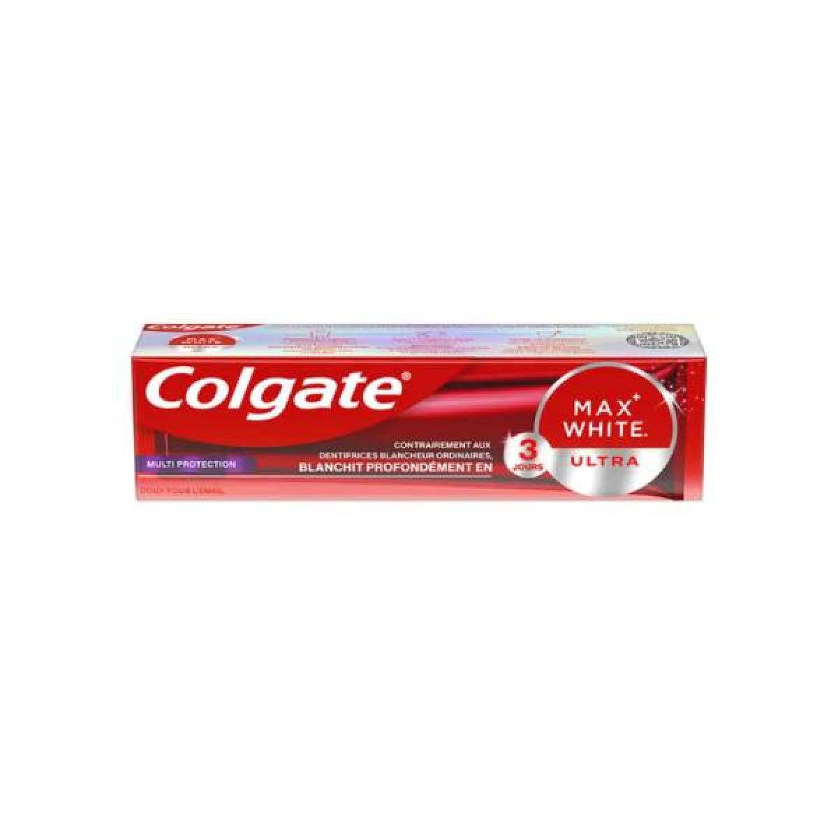 COLGATE Dentifrices blancheur max white ultra 75ml - Parapharmacie - Pharmarket