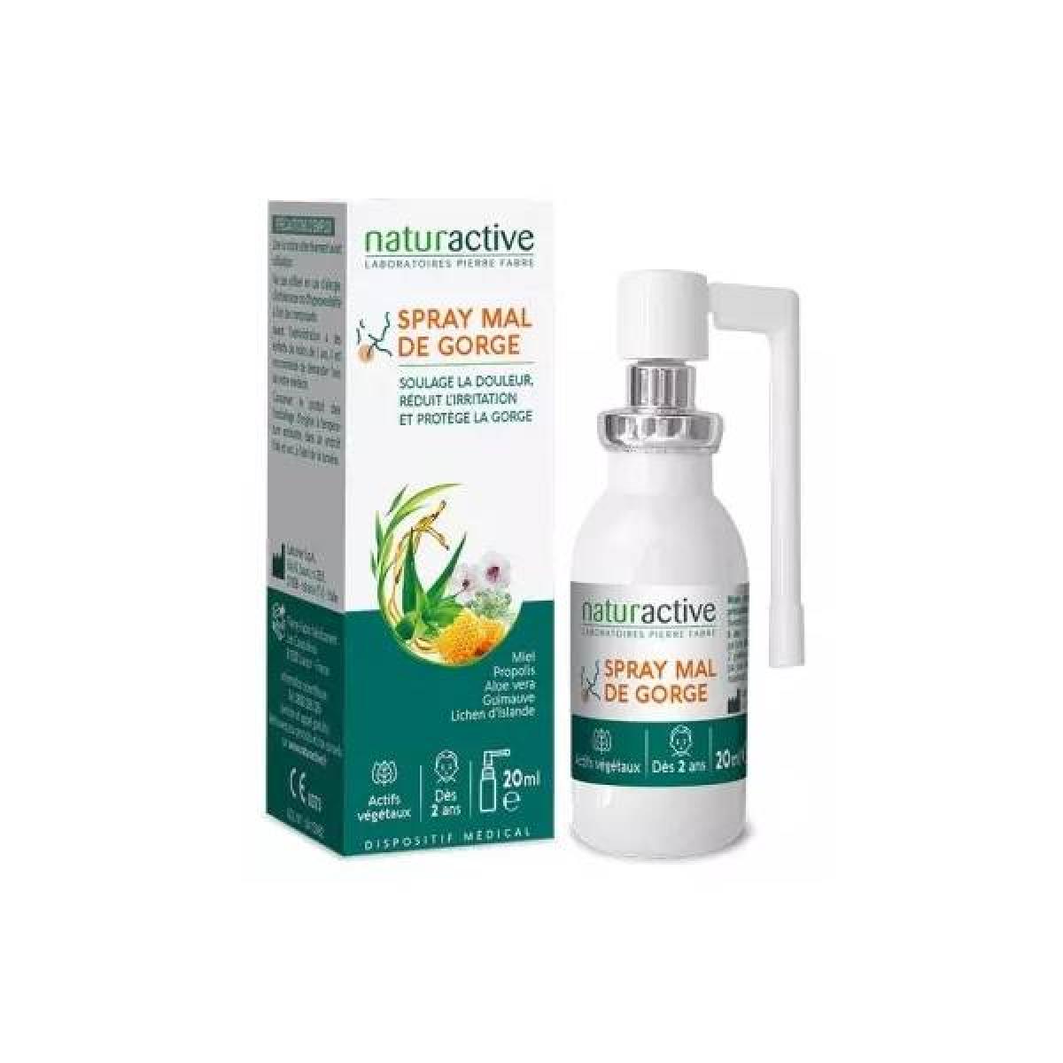 NATURACTIVE Spray mal de gorge 20ml - Parapharmacie - Pharmarket