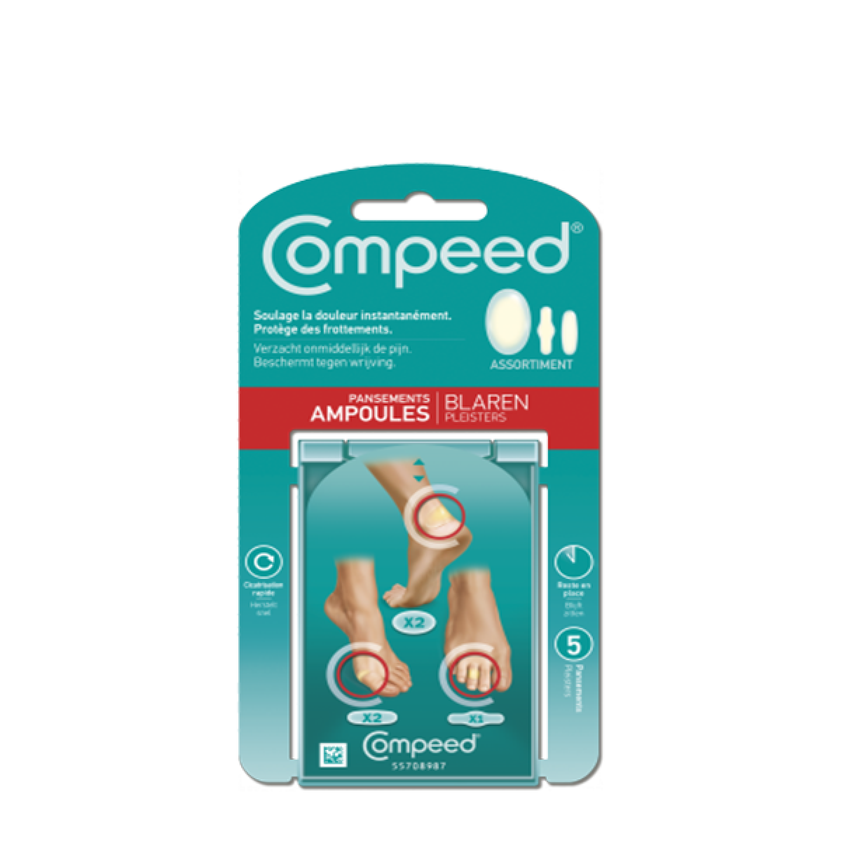 COMPEED Ampoule assortiment 5 pansements - Parapharmacie - Pharmarket