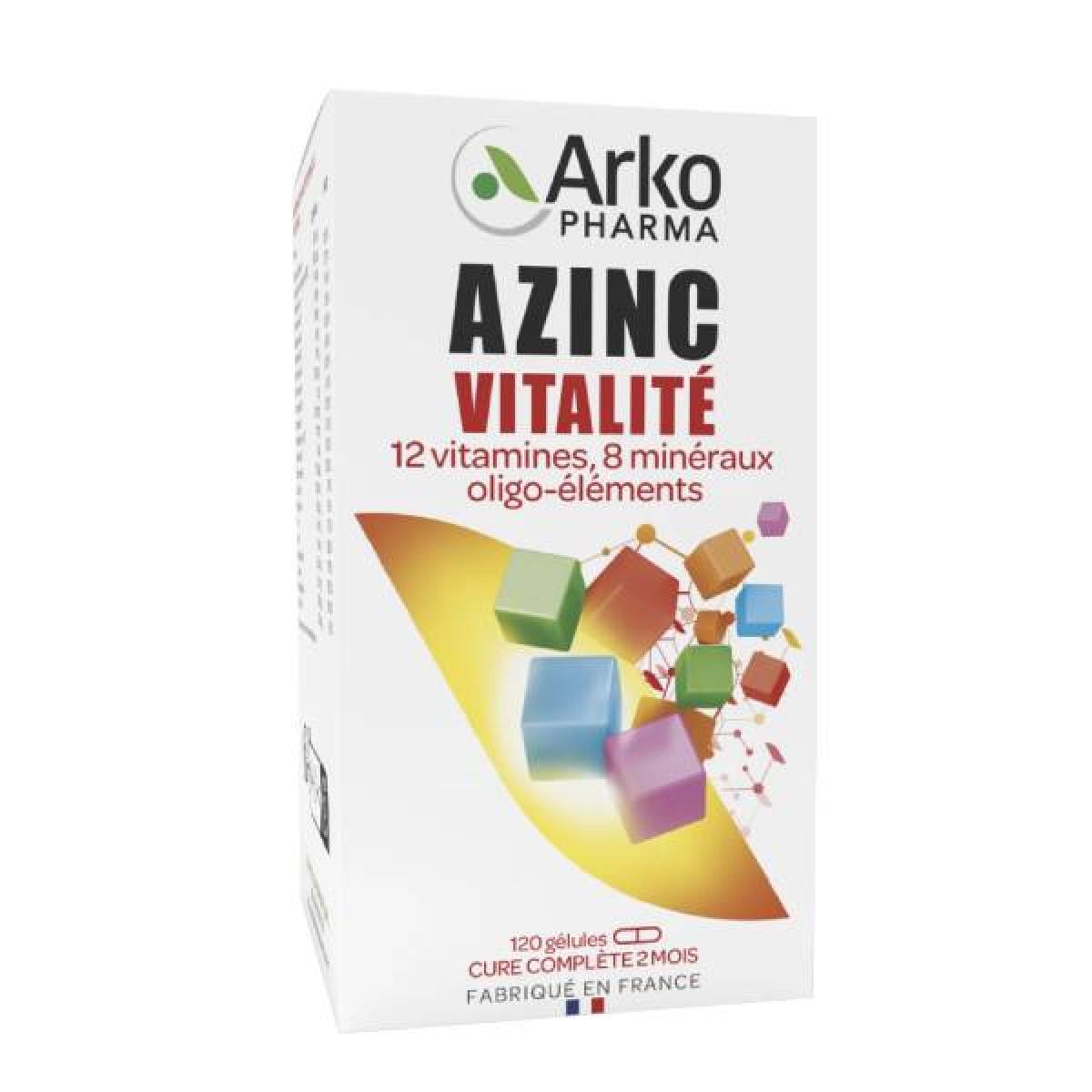 ARKOPHARMA Azinc forme et vitalité adultes 120 gélules - Parapharmacie ...