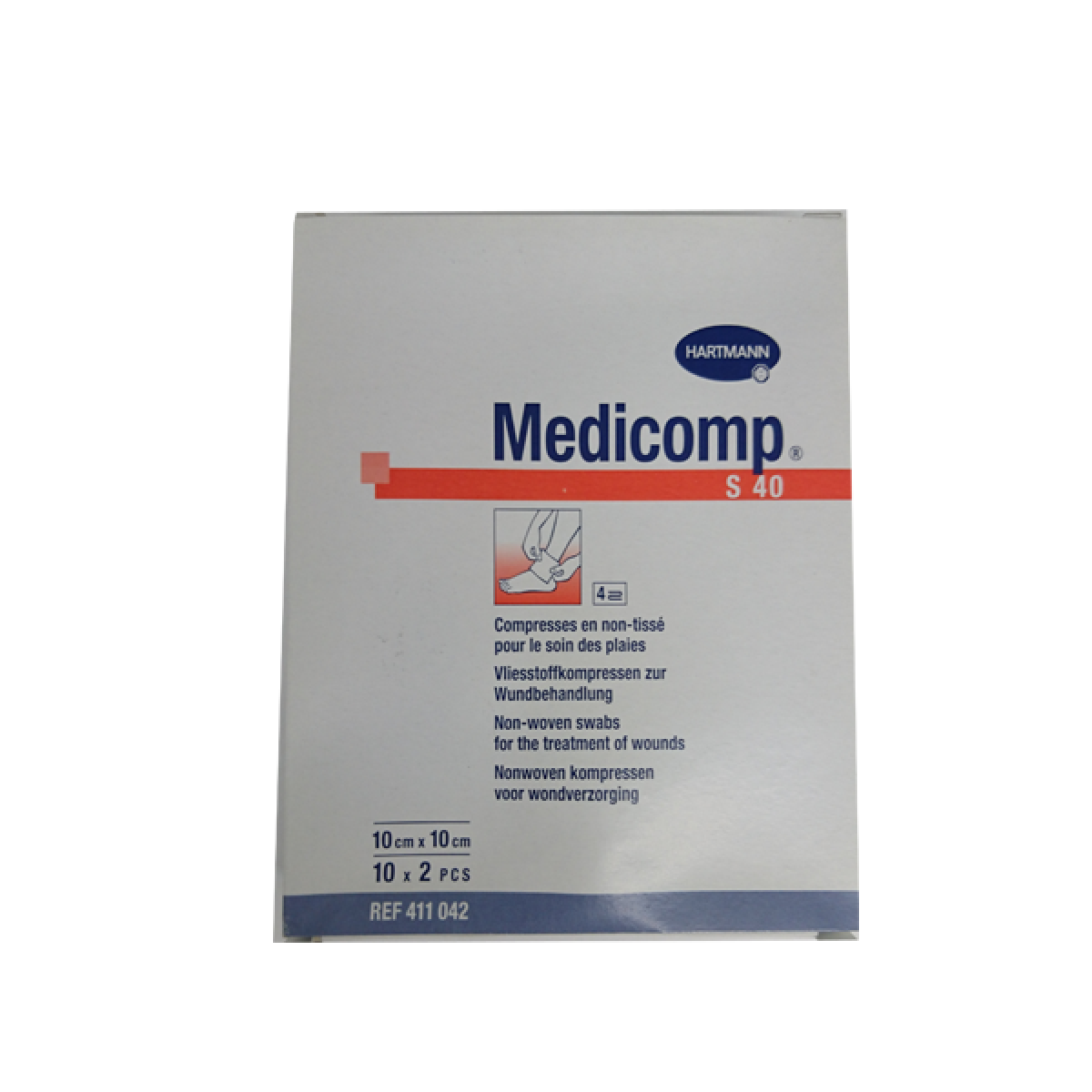 HARTMANN Medicomp compresses stériles non tissées 10x10 cm 10x2unités ...