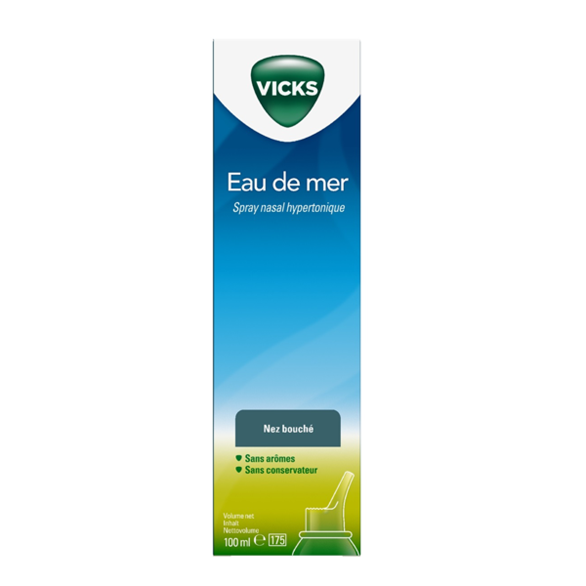 VICKS Spray nasal hypertonique eau de mer 100ml - Parapharmacie ...