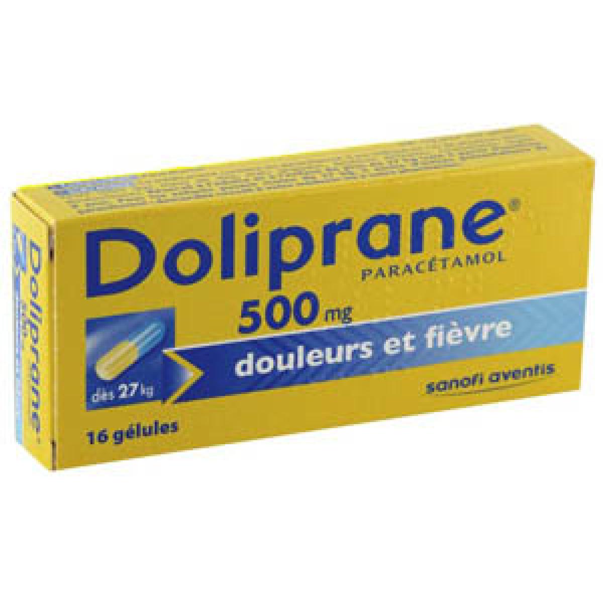 DOLIPRANE 500mg 16 gélules - Médicaments - Pharmarket