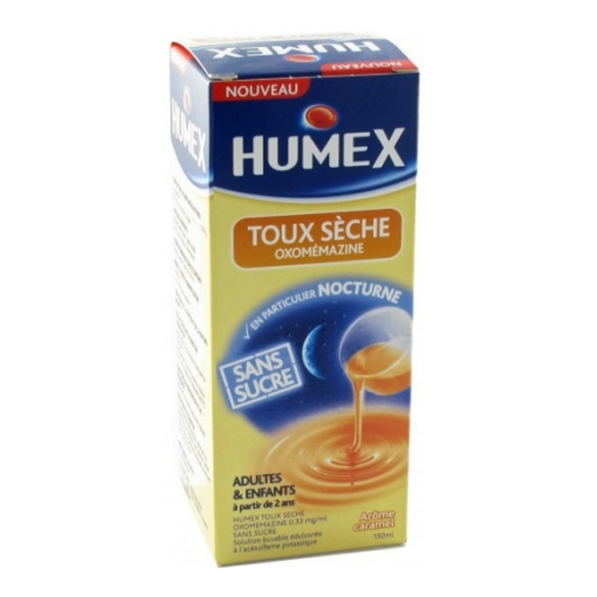 HUMEX Toux sèche oxomémazine 0,33mg/ml sirop sans sucre 150ml ...