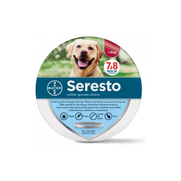 SERESTO Collier anti-puces et tiques grand chien - Parapharmacie ...
