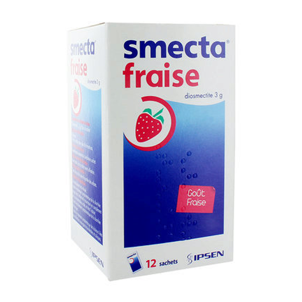 IPSEN Smecta 3g fraise poudre 12 sachets - Médicaments - Pharmarket