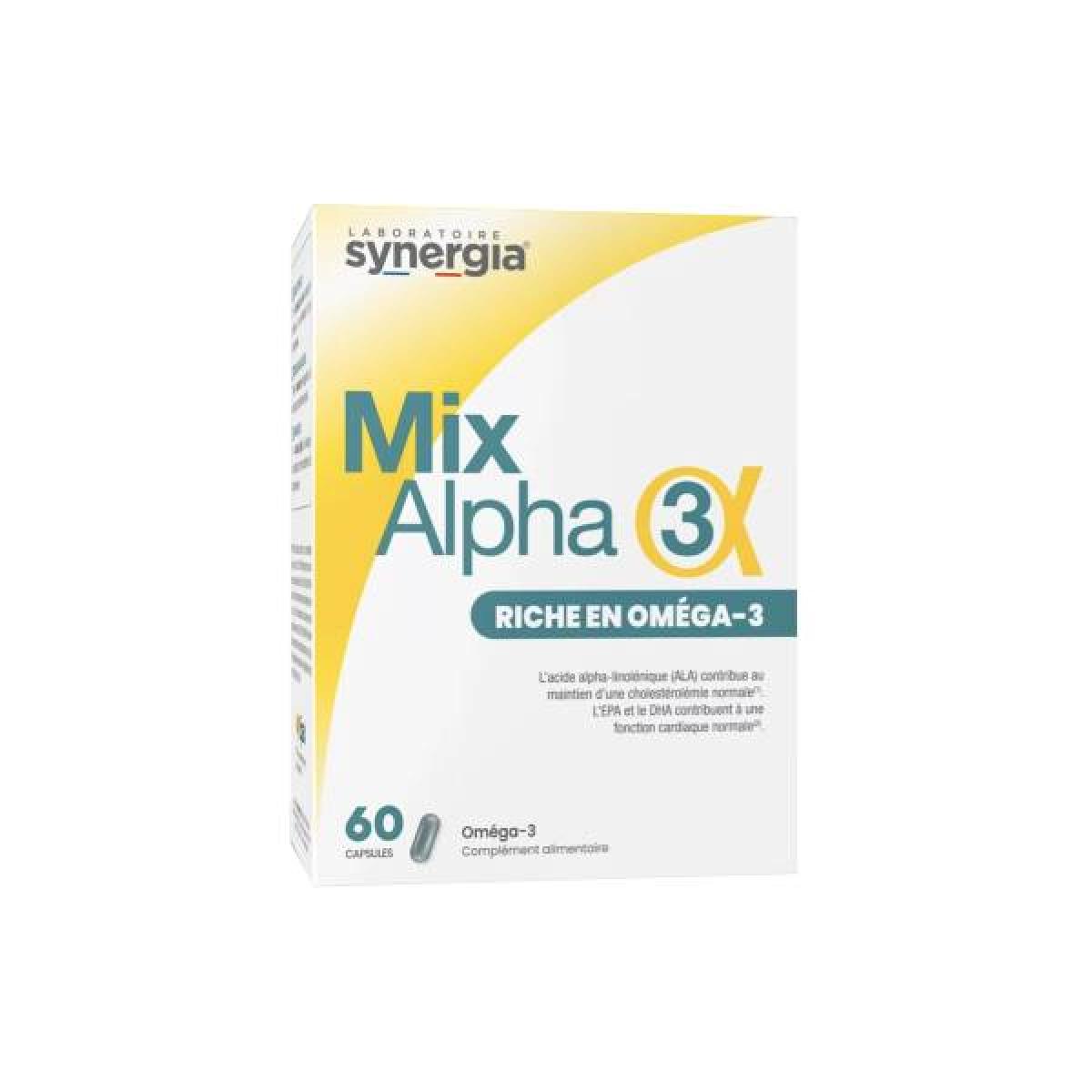 SYNERGIA Mix-alpha 3 60 capsules - Parapharmacie - Pharmarket